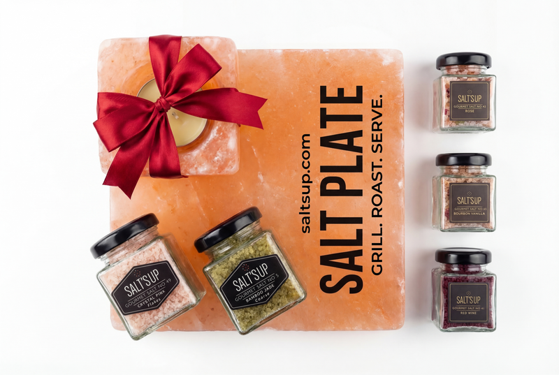 Gourmet Salt Gift Box | Salt'sUp | 5 Salts, Salt Plate & Candle ...